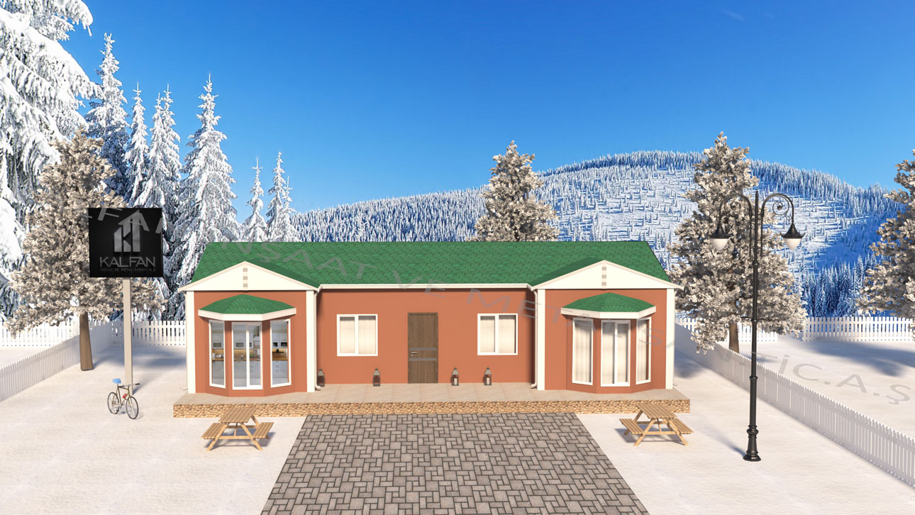 KLF-26 98 m2 / Prefabrik Ev – Kalfan İnşaat