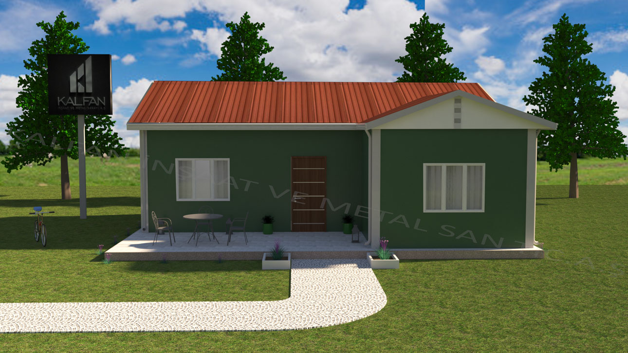 KLF-12 75 m2 / Prefabrik Ev – Kalfan İnşaat
